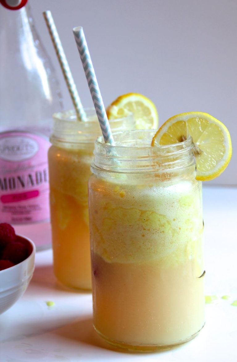 The Perfect 3 Ingredient Pink Lemonade + Gelato Float - Deep Fried Fit